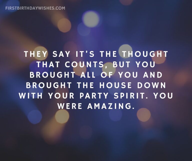 75 Best Thank You Messages For Attending Birthday Party